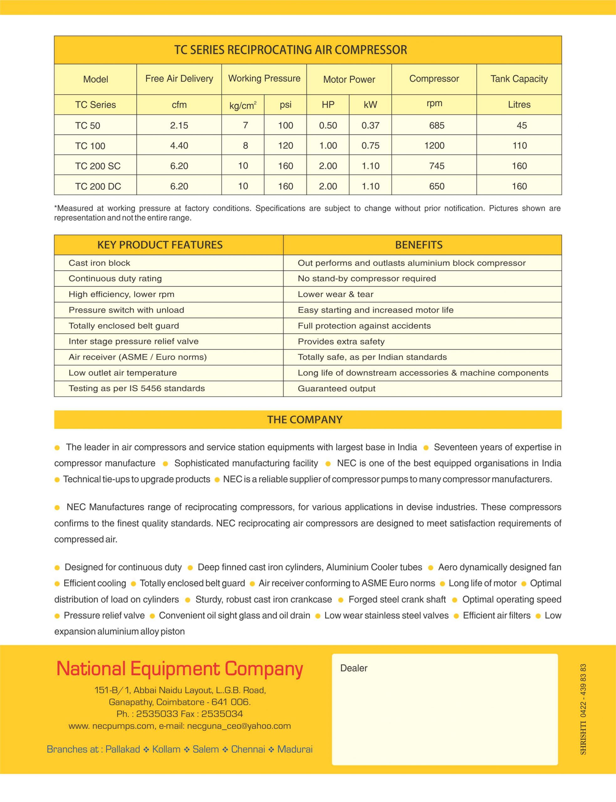 LEAFLET-BACK-2 – NEC Air Compressors and Pumps