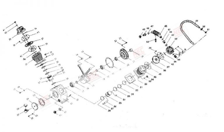 7.5-hp-Topblock-exploded-view - NEC Air Compressors and Pumps